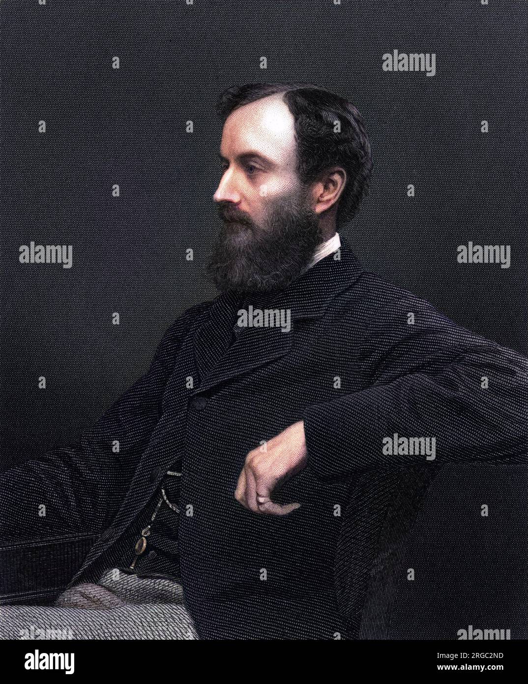 Sir MICHAEL HICKS-BEACH statesman, secretary for the Colonies ...