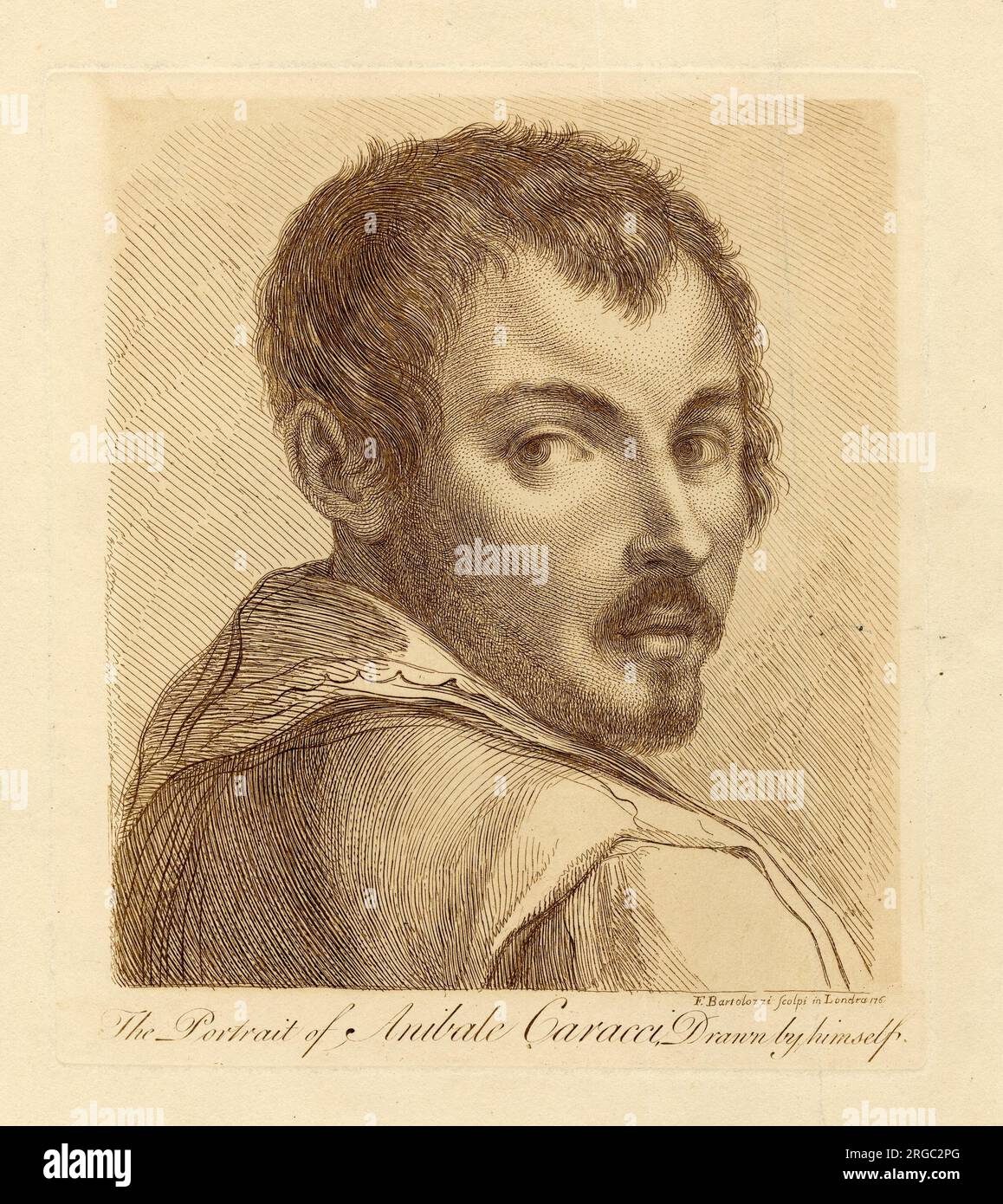 The Portrait of Anibale Caracci, Drawn by Himself, After Anibale ...