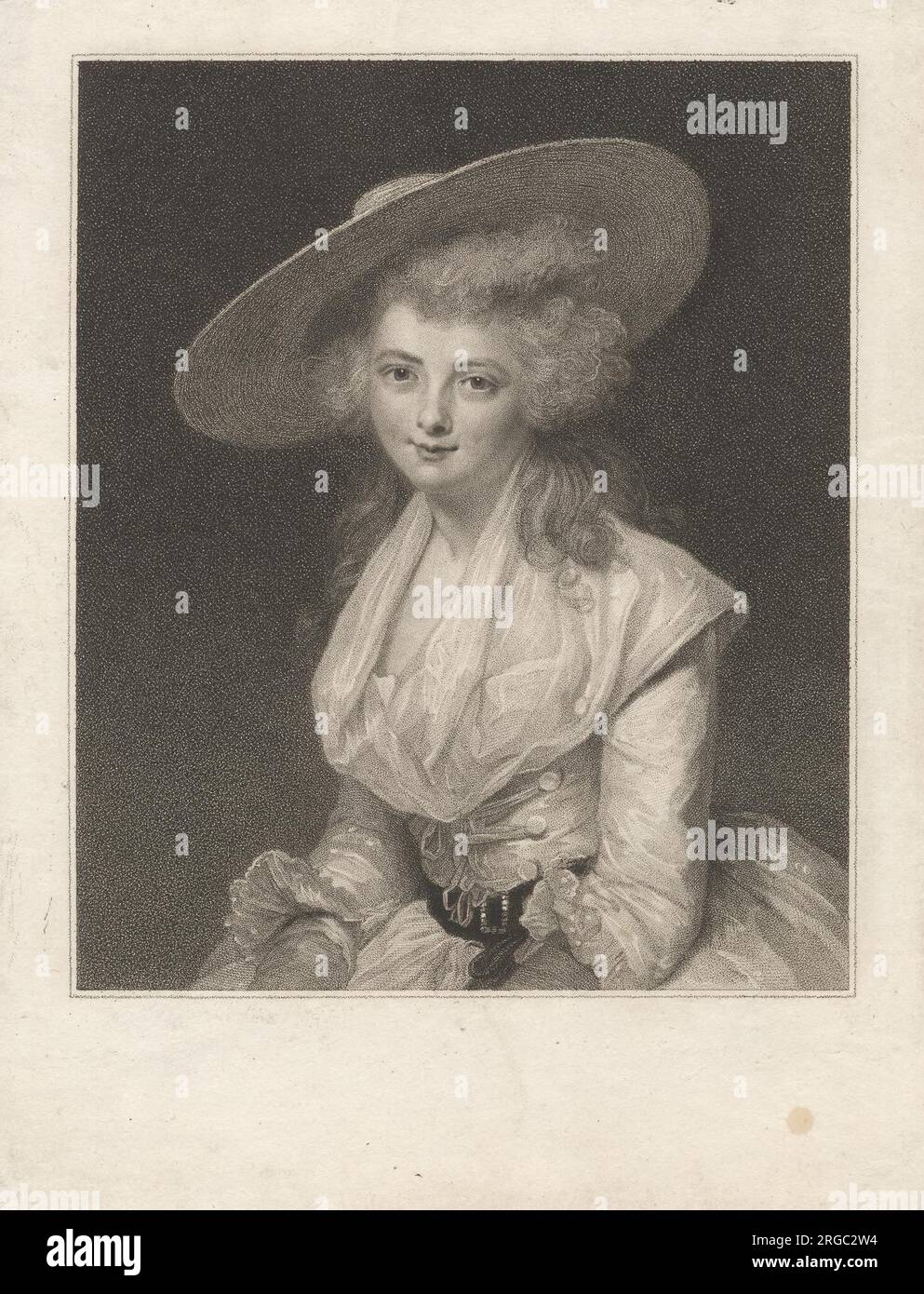 The Hon. Miss Bingham after 1786 by Francesco Bartolozzi Stock Photo ...