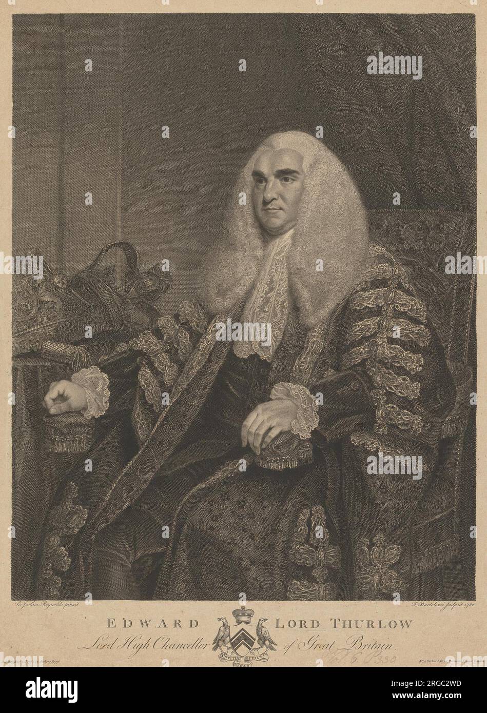 Edward Lord Thurlow 1782 by Francesco Bartolozzi Stock Photo - Alamy