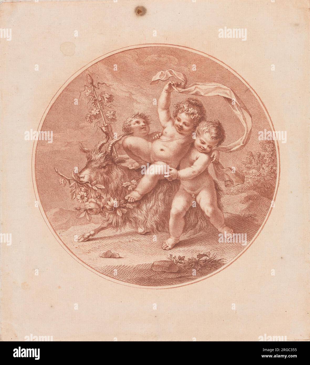 Three Putti and a Goat by Francesco Bartolozzi Stock Photo - Alamy