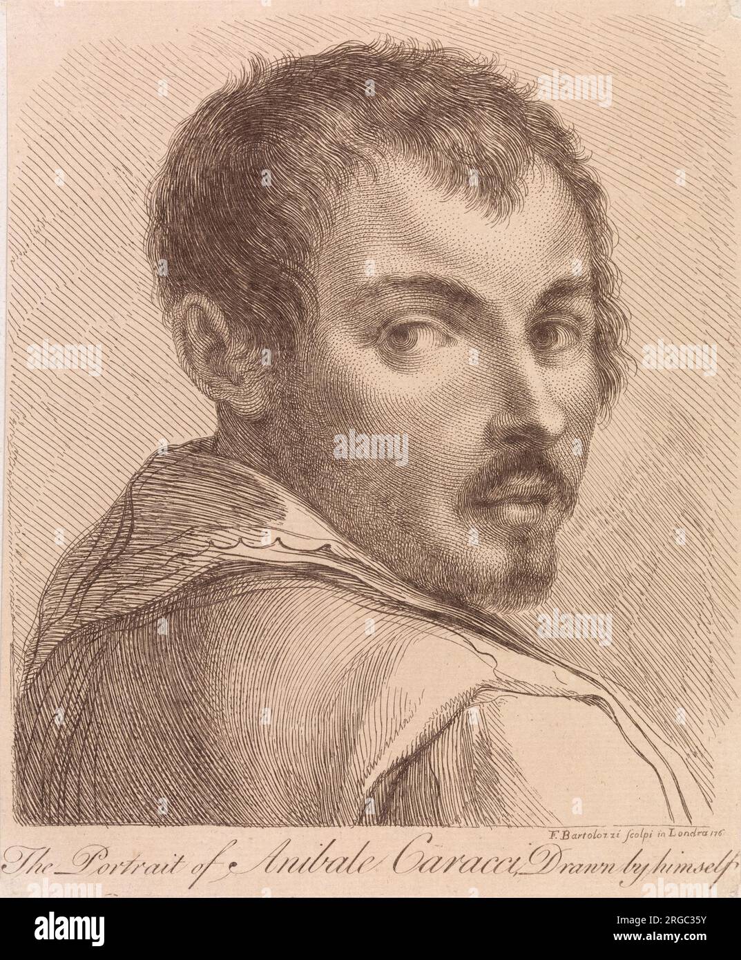 The Portrait of Anibale Caracci drawn by Himself by Francesco ...