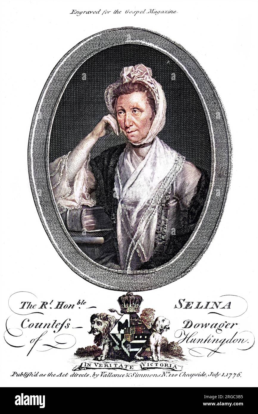 SELINA COUNTESS HUNTINGDON (nee Shirley), wife of Theophilus, seventh ...