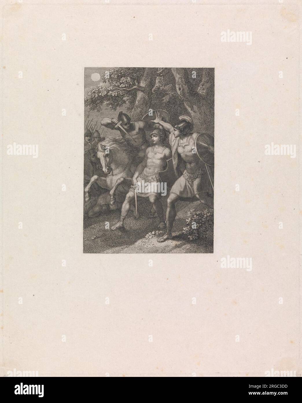 Cavalry Man attacking Foot Soldiers by Francesco Bartolozzi Stock Photo ...