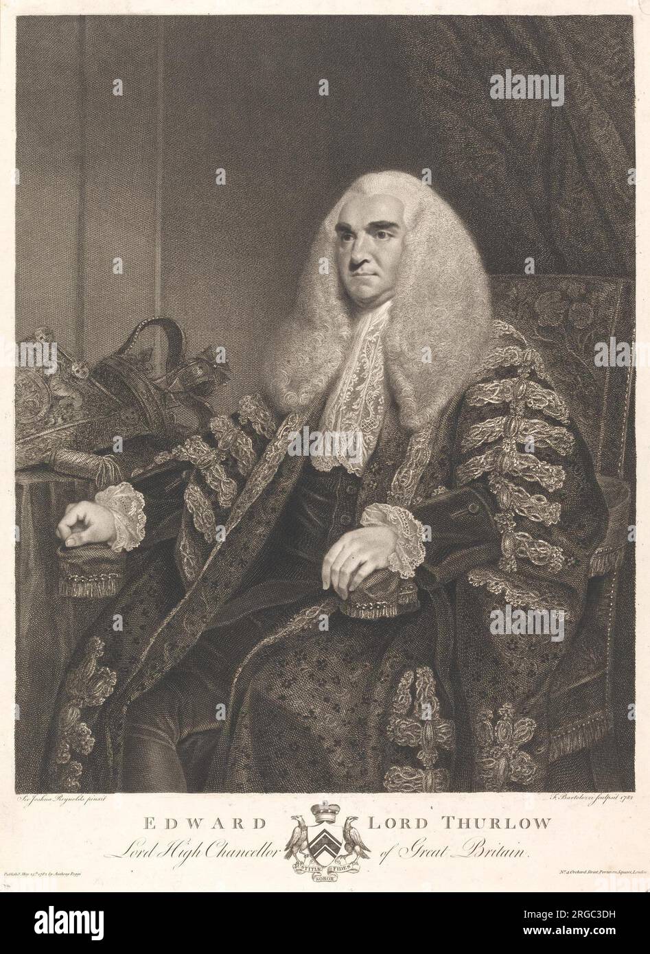Edward Lord Thurlow 1782 by Francesco Bartolozzi Stock Photo - Alamy