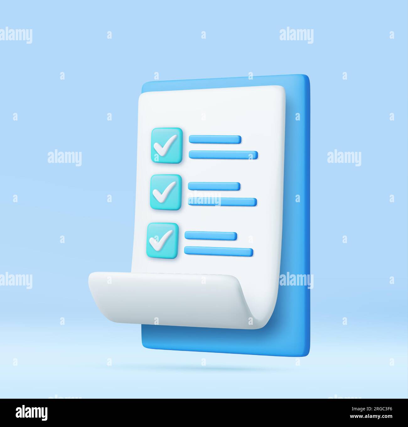 3d White paper task management todo check list Stock Vector Image & Art ...