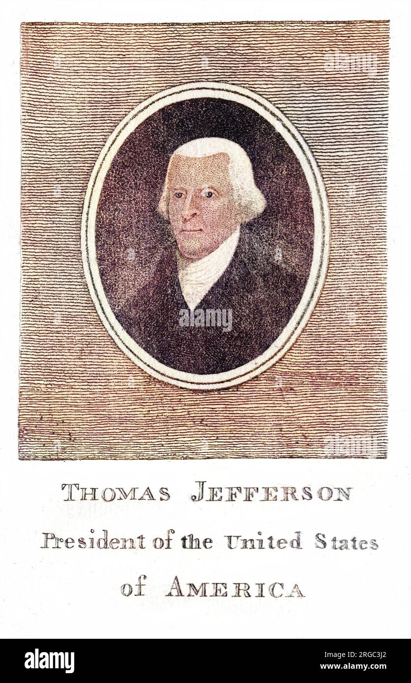THOMAS JEFFERSON President of the United States of America Stock Photo ...