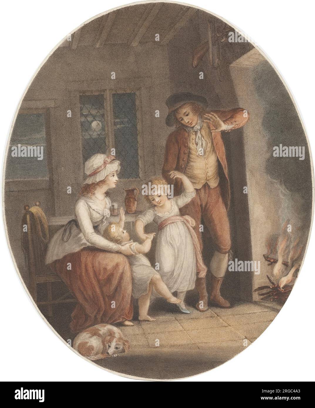 Hand colored etching with stipple hi-res stock photography and images ...