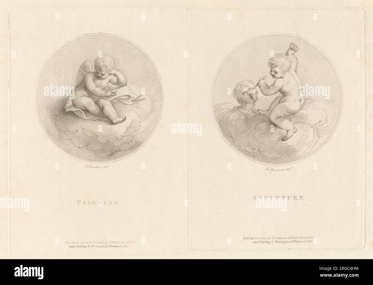 Painting and Sculpture by Francesco Bartolozzi Stock Photo - Alamy