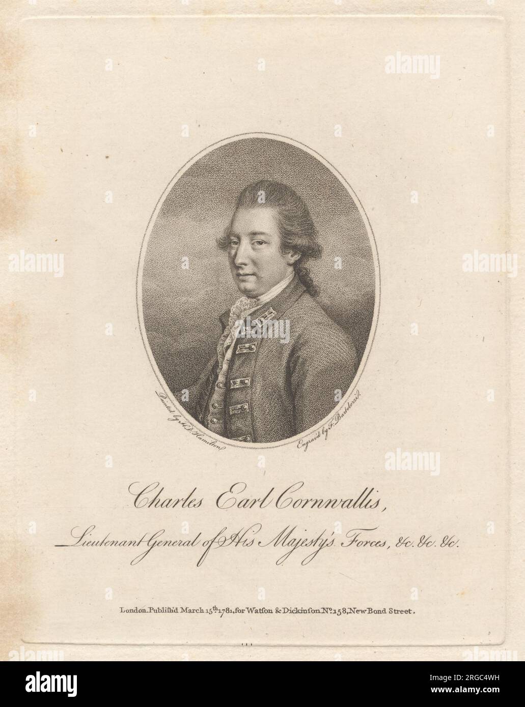 Charles Earl Cornwallis, Lieutenant General of His Majesty's Forces, &c ...