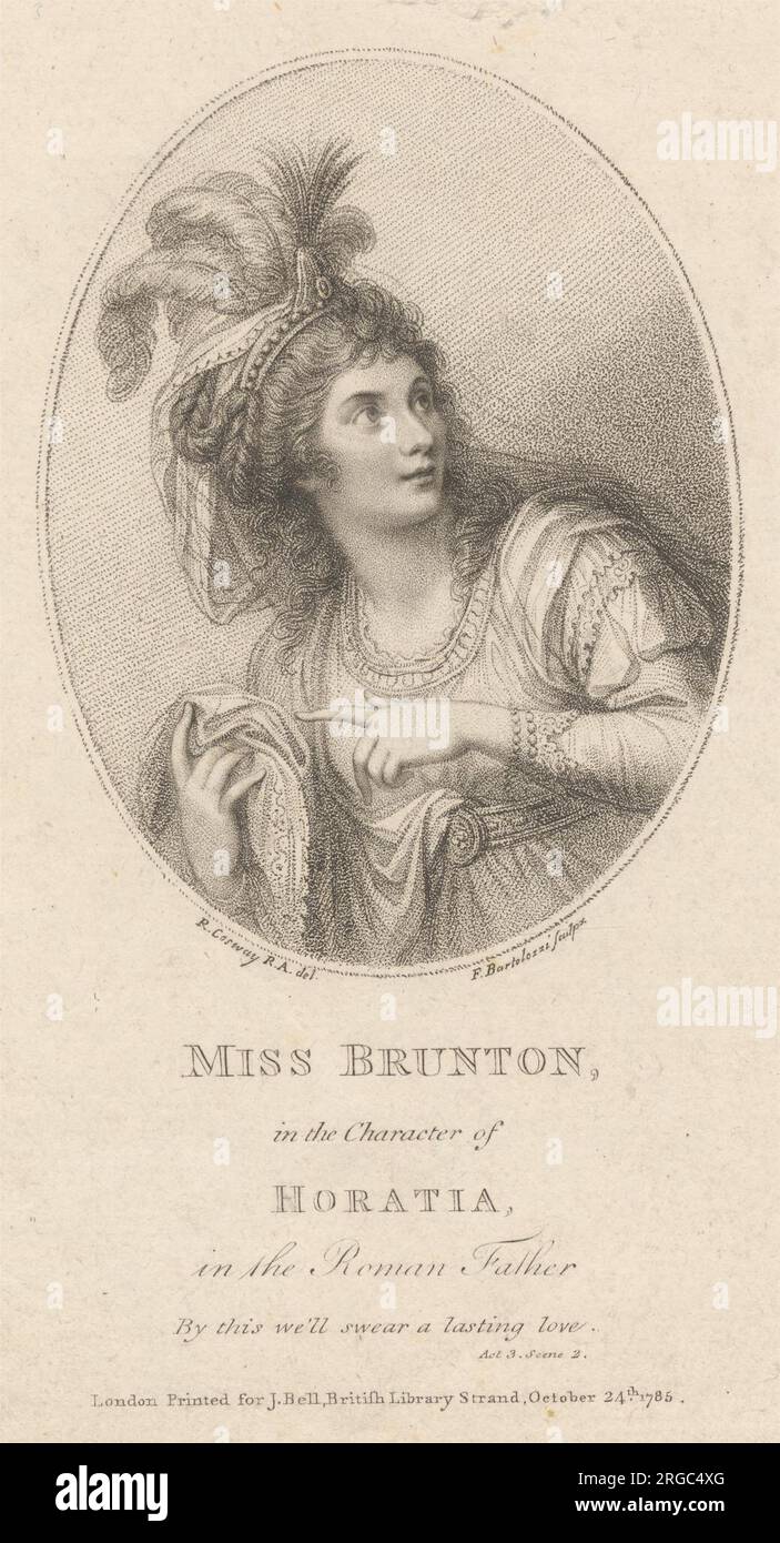 Miss Anna Brunton 1785 by Francesco Bartolozzi Stock Photo - Alamy