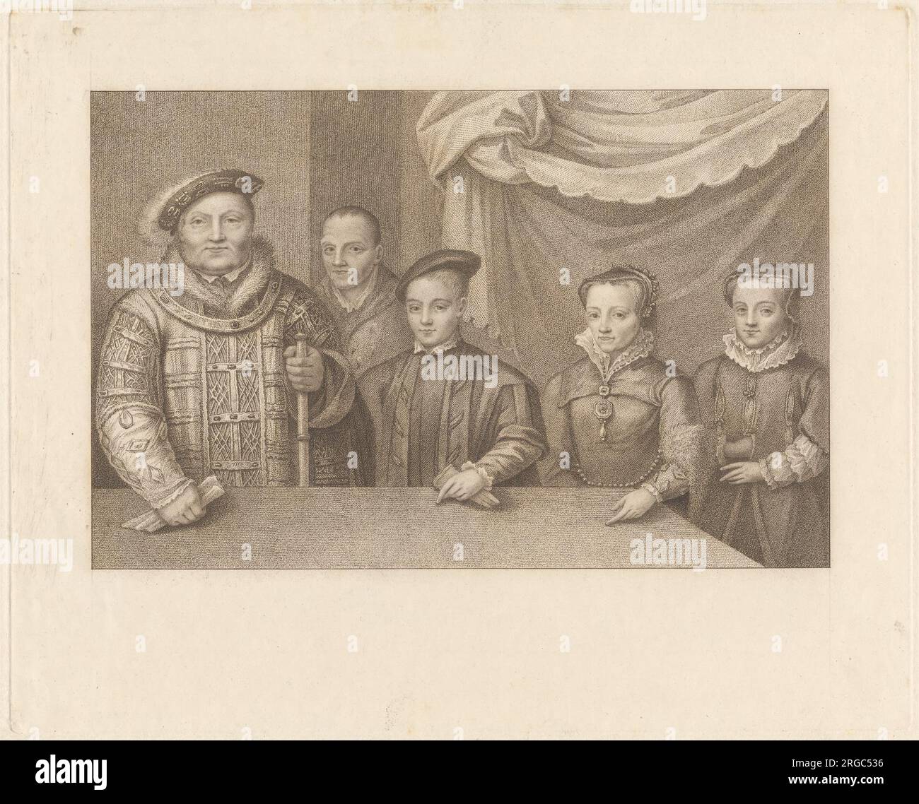 King Henry VIII with Will Somer, Edward VI, Mary I, and Elizabeth I ...