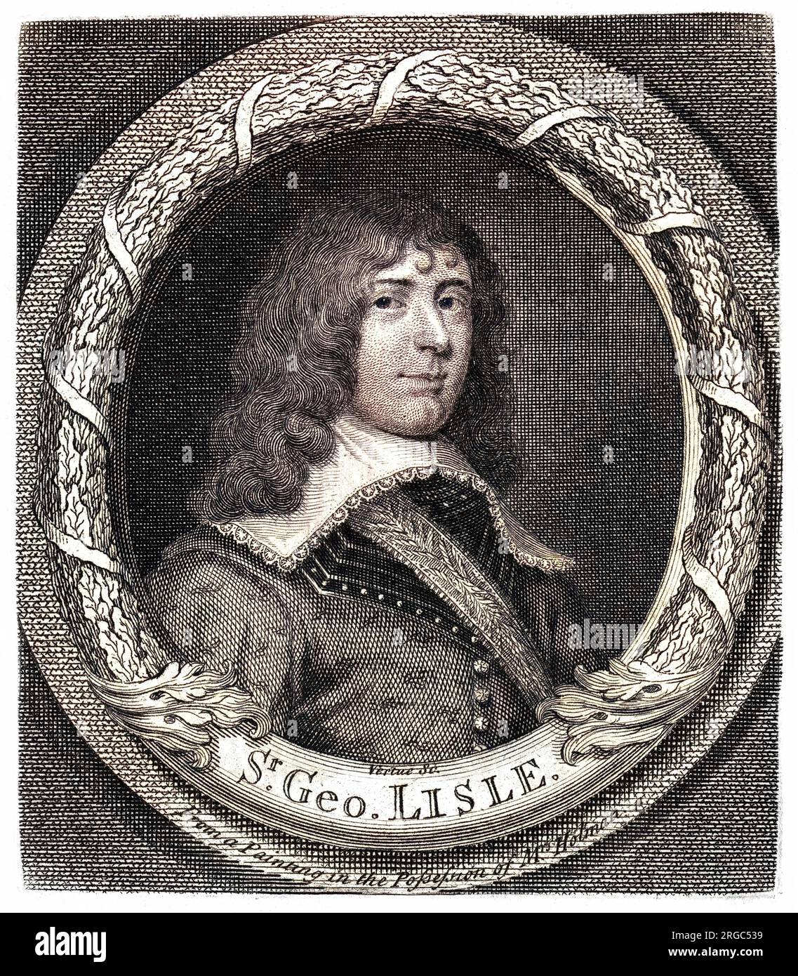 SIR GEORGE LISLE Royalist soldier during the Civil War, fatally shot at ...