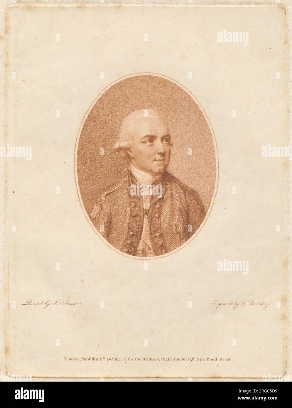 Sir Henry Clinton 1780 by Francesco Bartolozzi Stock Photo - Alamy