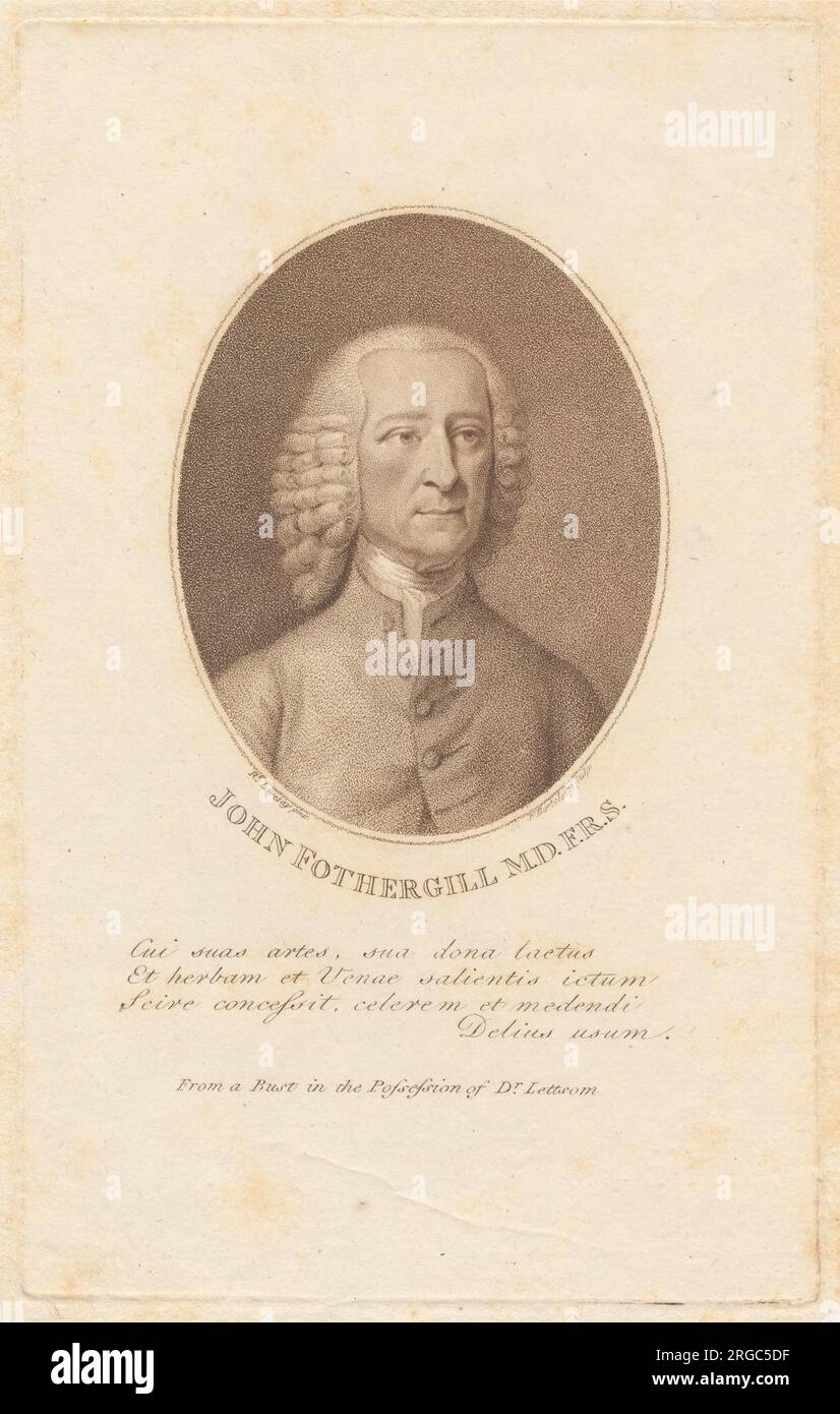 Dr. John Fothergill 1782 by Francesco Bartolozzi Stock Photo - Alamy