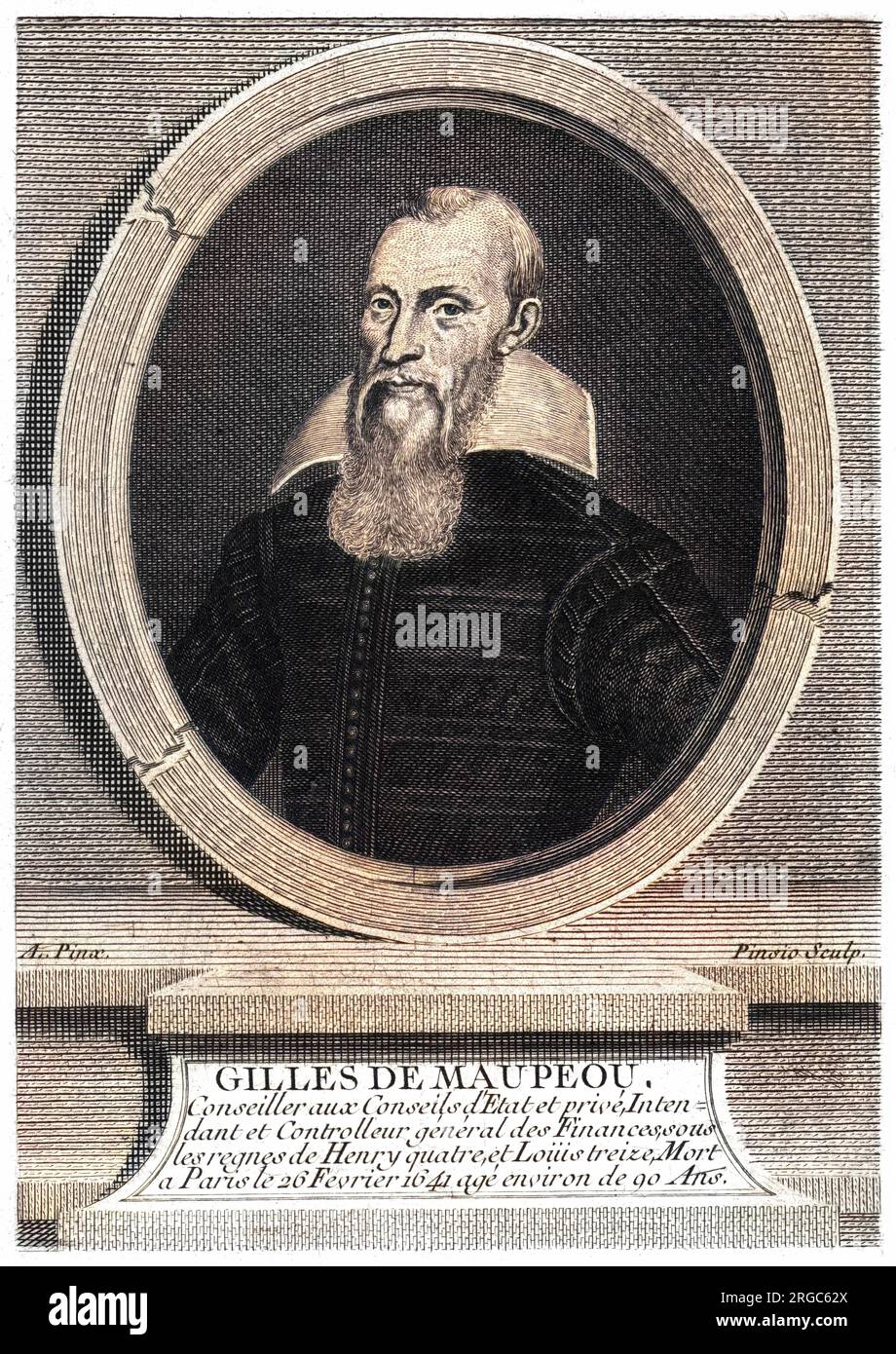 GILLES DE MAUPEOU French statesman, conseiller d'etat on financial ...