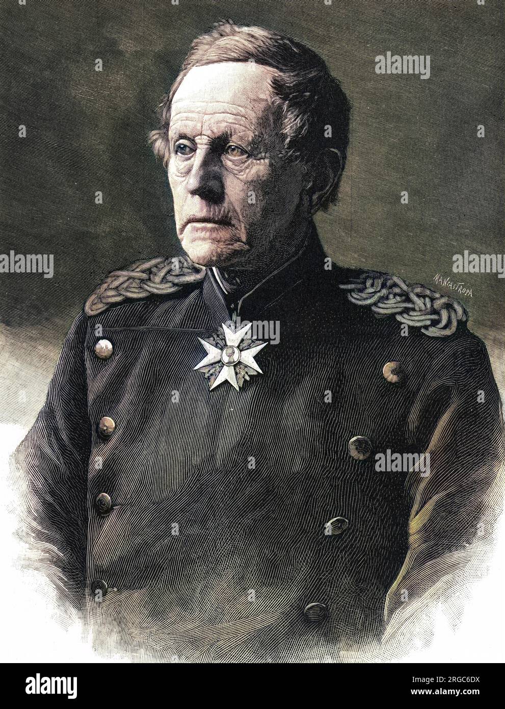 HELMUT CARL BERNHARD, graf von MOLTKE (1800 - 1891), Prussian military ...