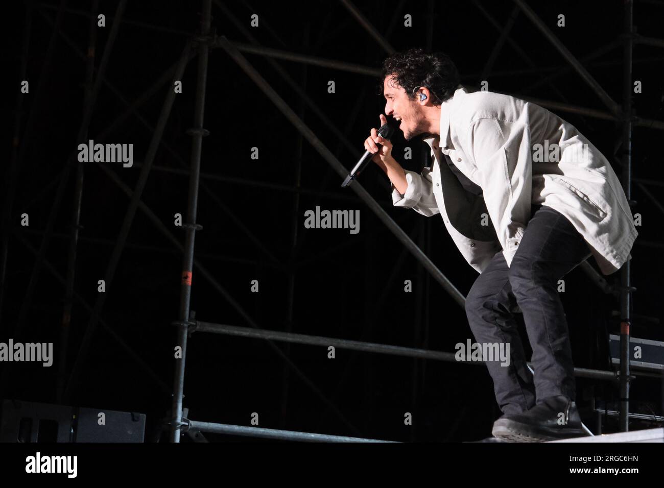 Italian singer Alberto Cotta Ramusino, alias Tananai, performs in ...
