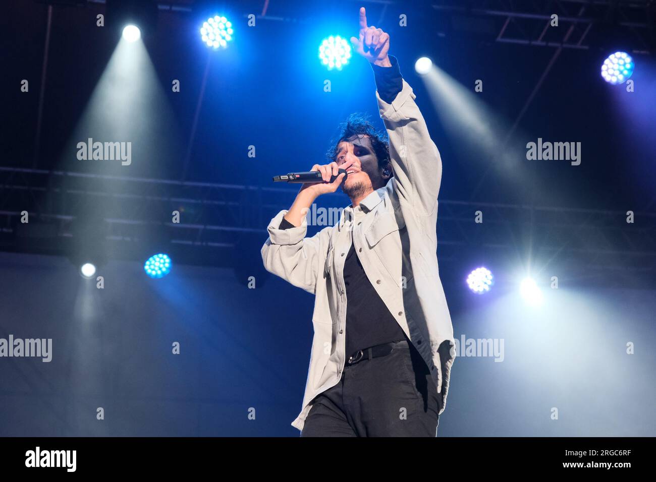 Italian singer Alberto Cotta Ramusino, alias Tananai, performs in ...