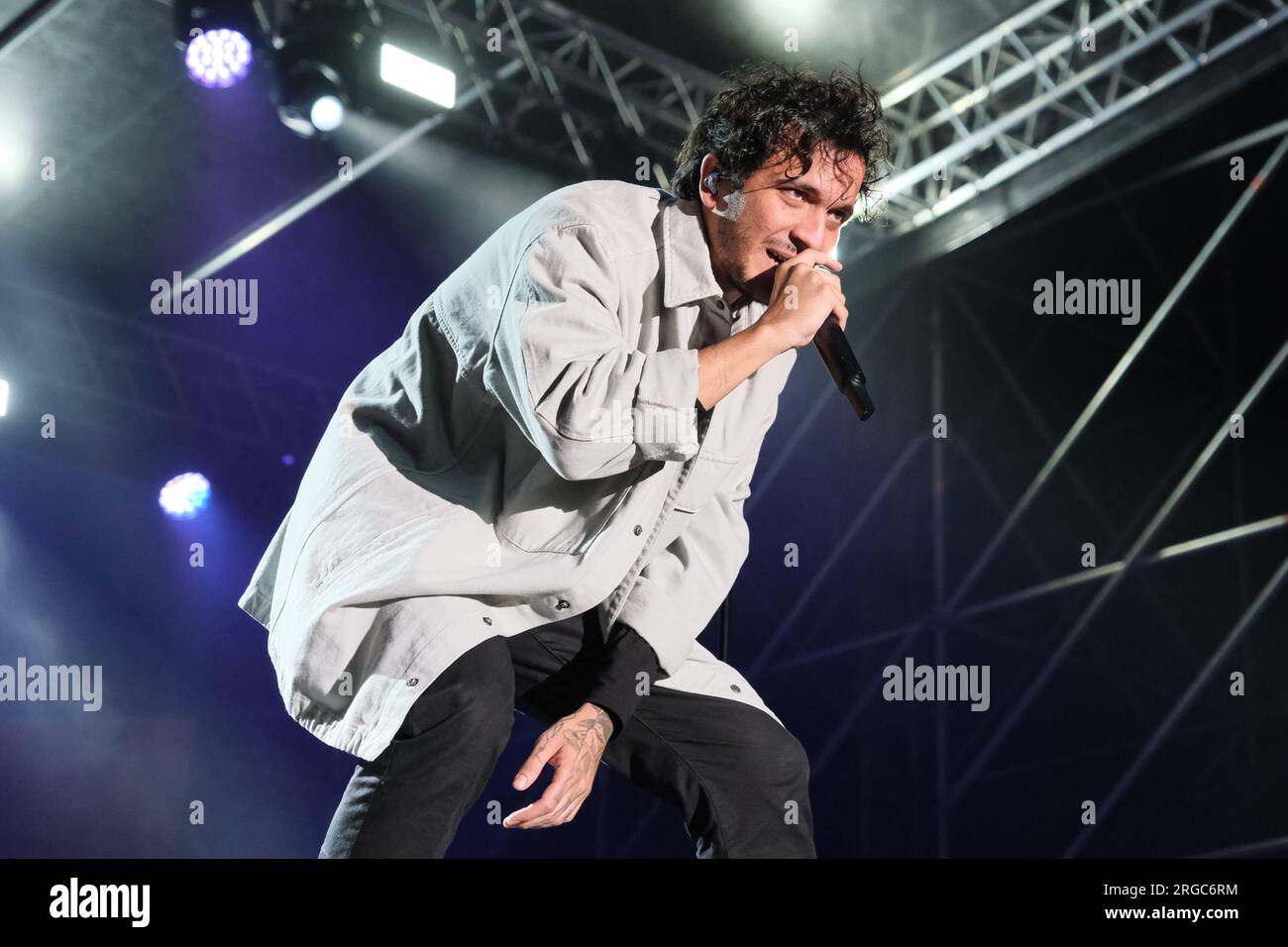 Italian singer Alberto Cotta Ramusino, alias Tananai, performs in ...