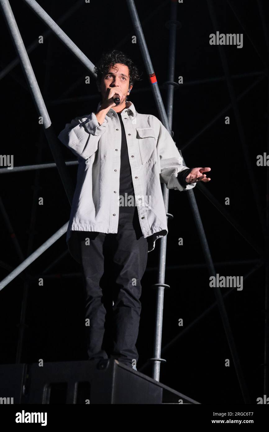 Italian singer Alberto Cotta Ramusino, alias Tananai, performs in ...