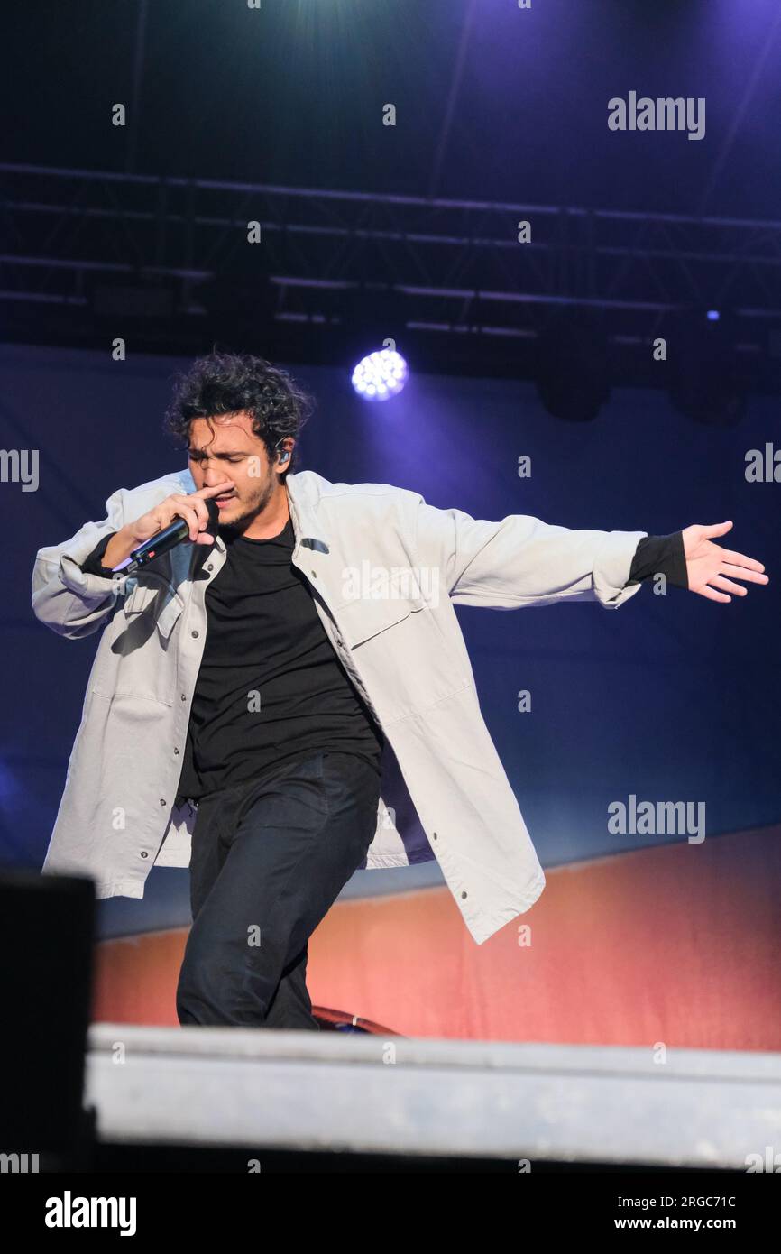 Italian singer Alberto Cotta Ramusino, alias Tananai, performs in ...