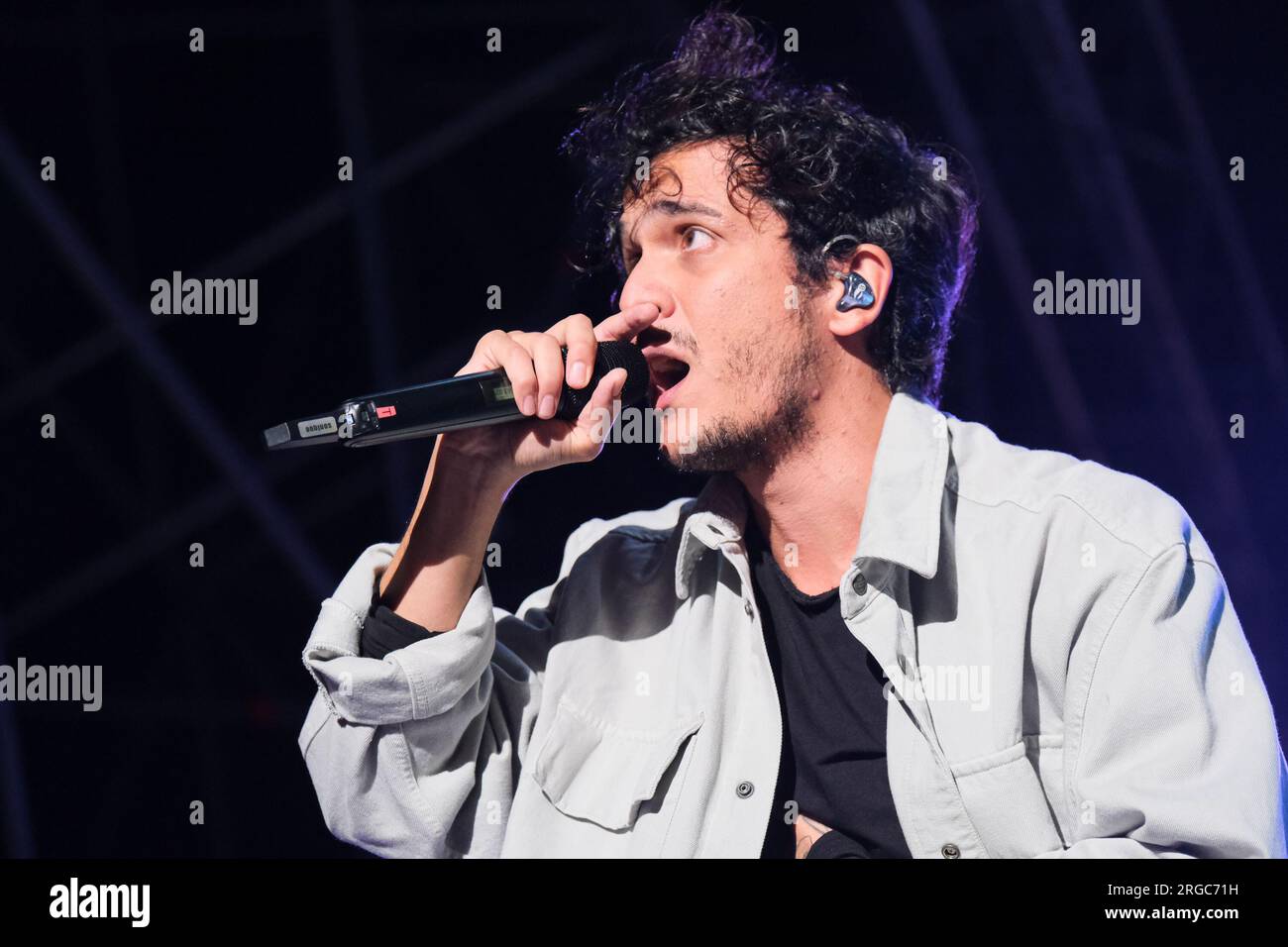 Italian singer Alberto Cotta Ramusino, alias Tananai, performs in ...