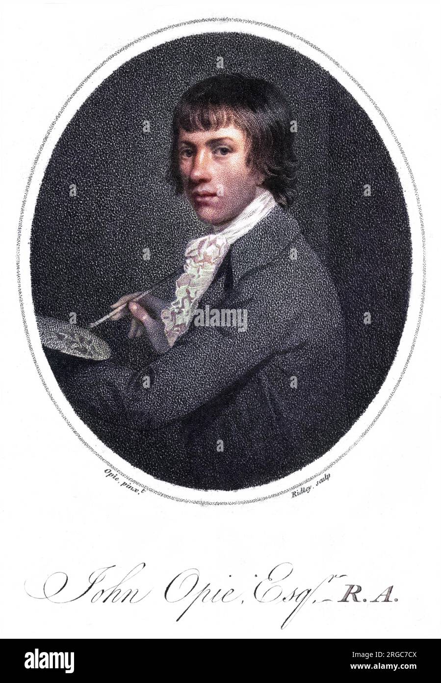 JOHN OPIE artist, painted by himself as a young man : his second wife ...