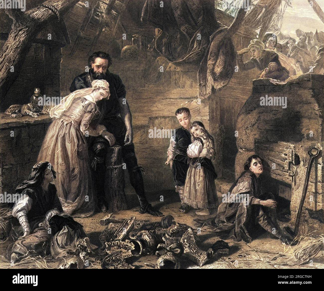 BERNARD PALISSY at work on his invention, surrounded by evidence of ...