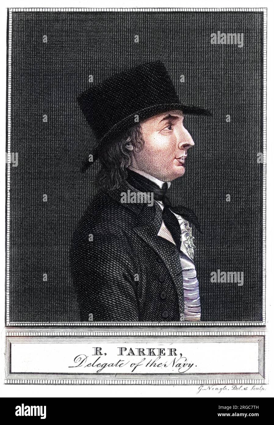 RICHARD PARKER leader of naval mutiny at the Nore, for which he was of ...