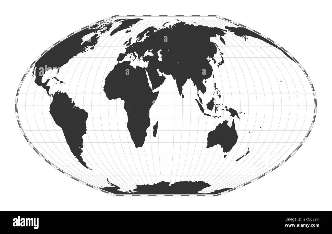 Vector world map. McBryde-Thomas flat-polar quartic pseudocylindrical ...