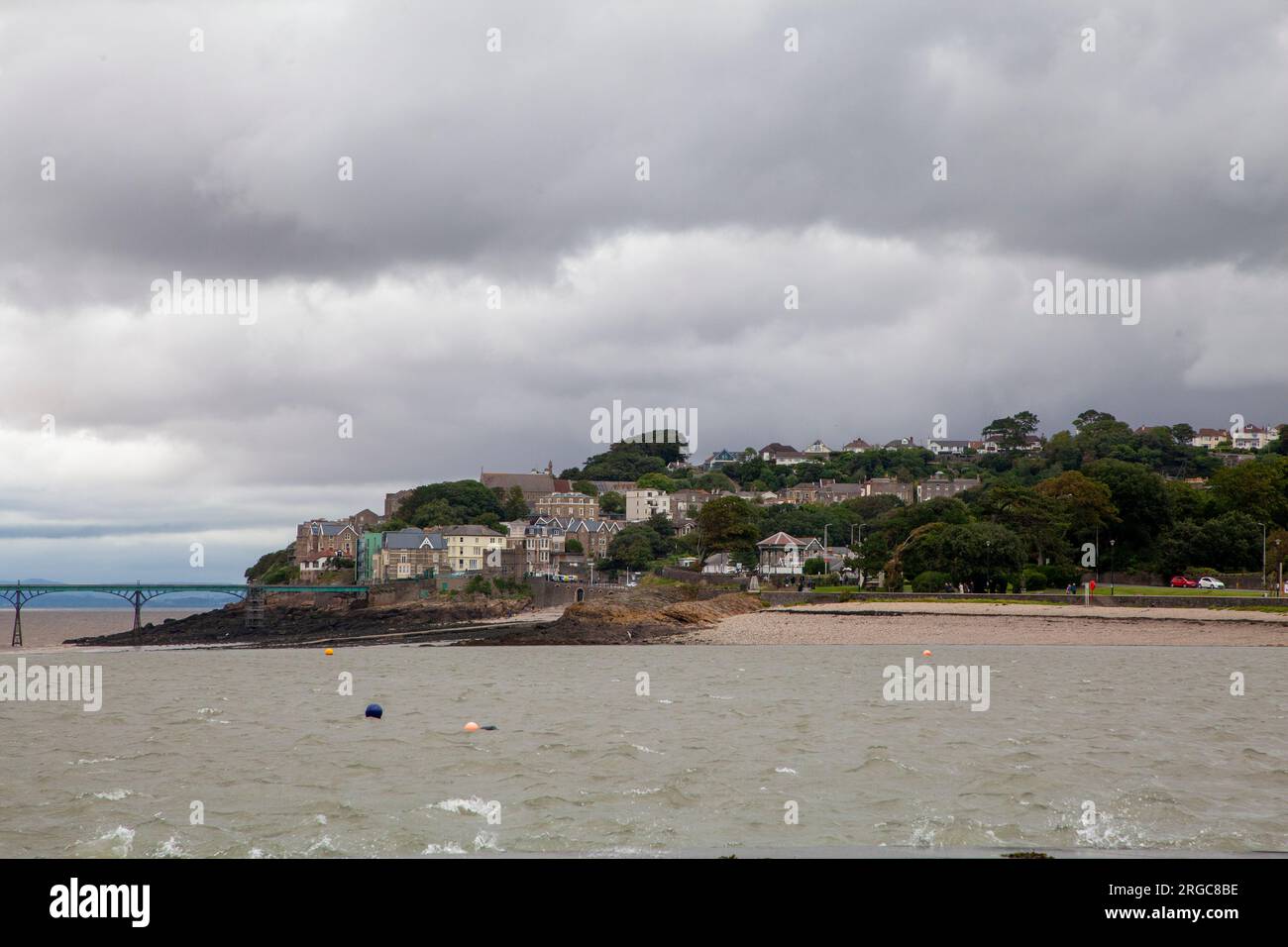 Clevedon Marine Lake the world's largest sea water infinity pool Stock ...