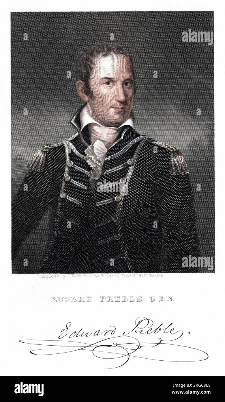 EDWARD PREBLE American naval commander, served in the war against the ...
