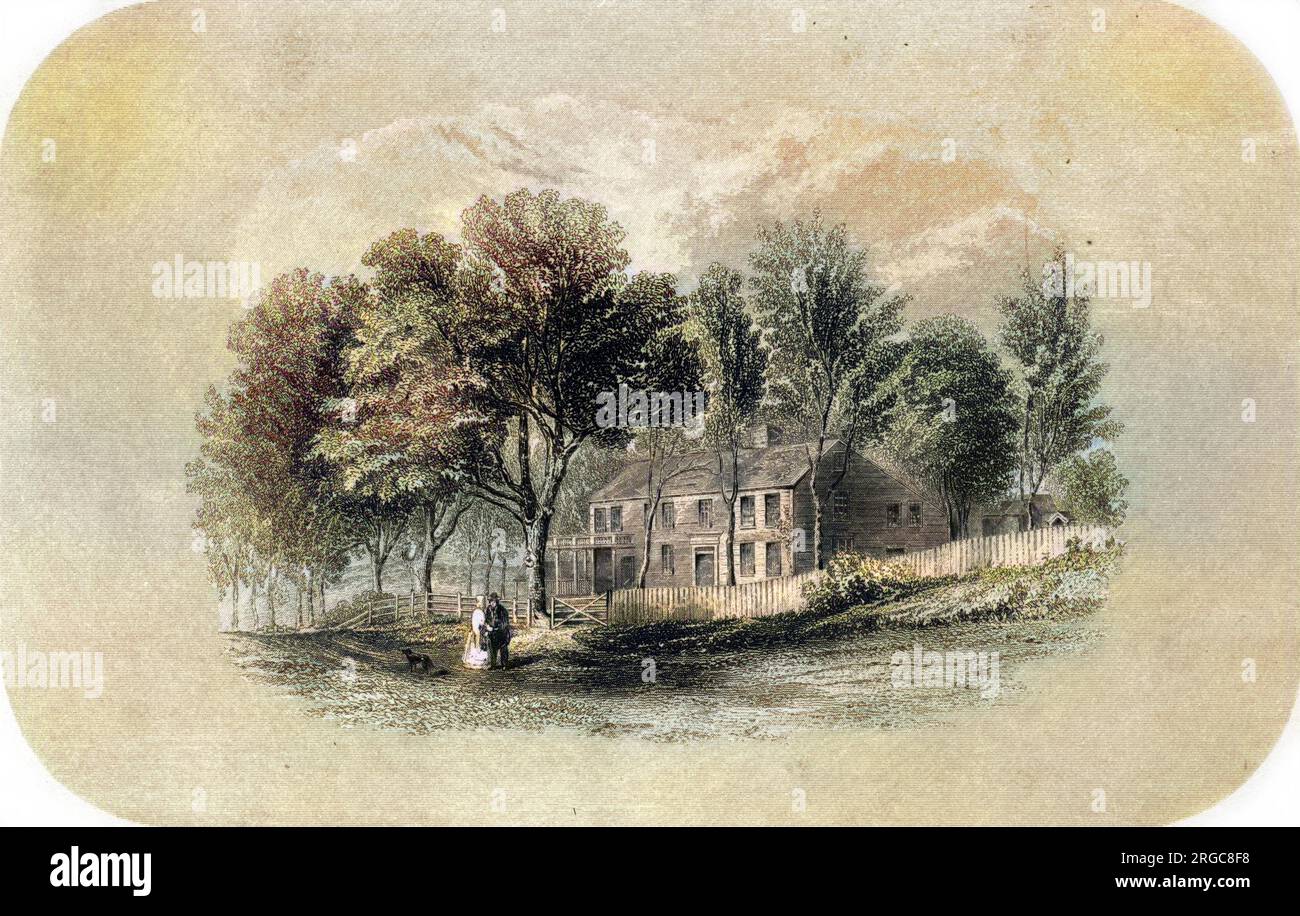 The home of William Hickling PRESCOTT at Pepperell, Massachusetts Stock ...