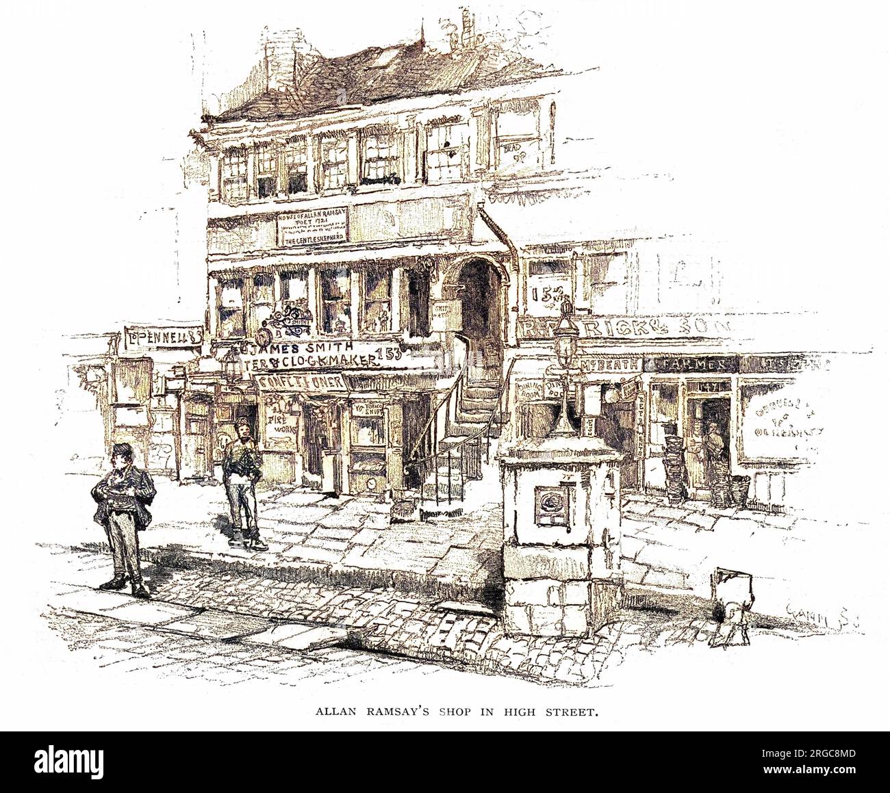 ALLAN RAMSAY's shop in the High Street, Edinburgh Stock Photo - Alamy