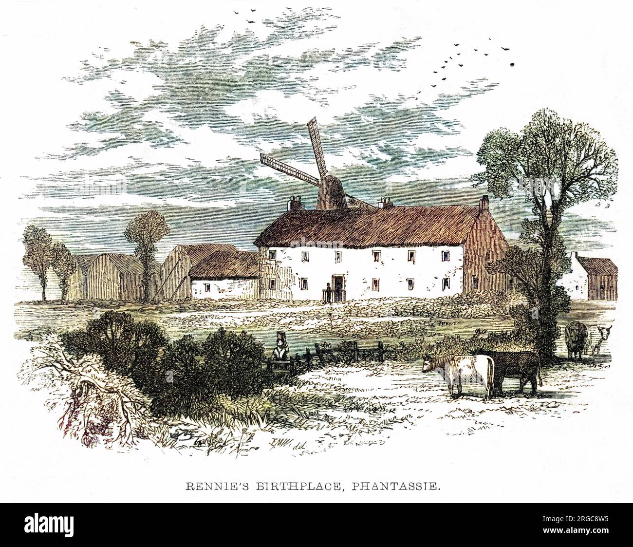 The birthplace of JAMES RENNIE, Scottish engineer, at Phantassie Stock ...