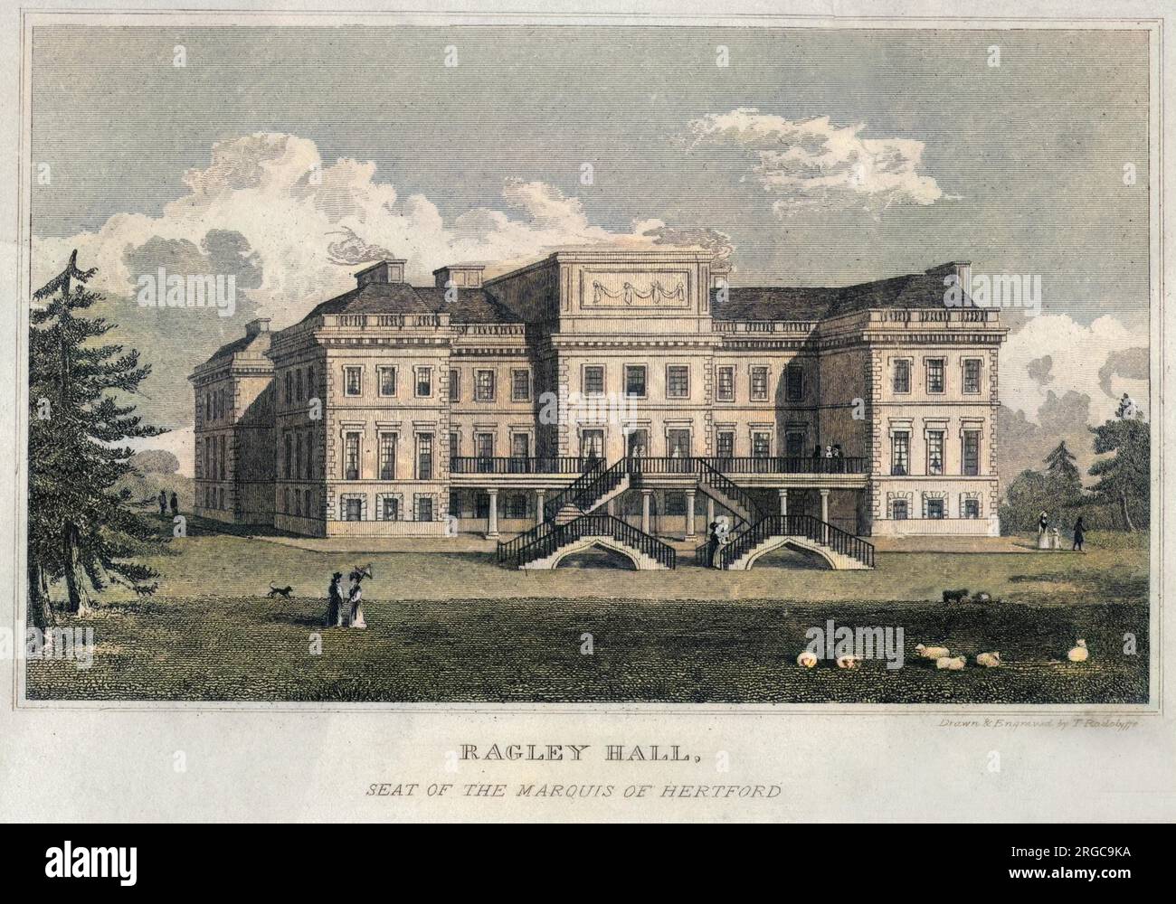 Ragley Hall, Warwickshire, the seat of the Marquis of Hertford. The ...