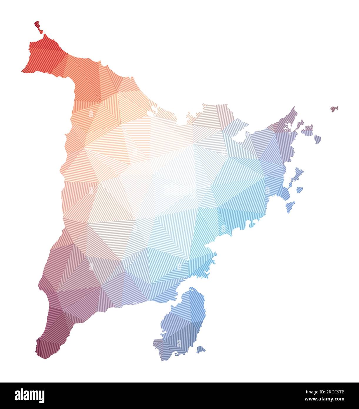 Map of Panay. Low poly illustration of the island. Geometric design ...