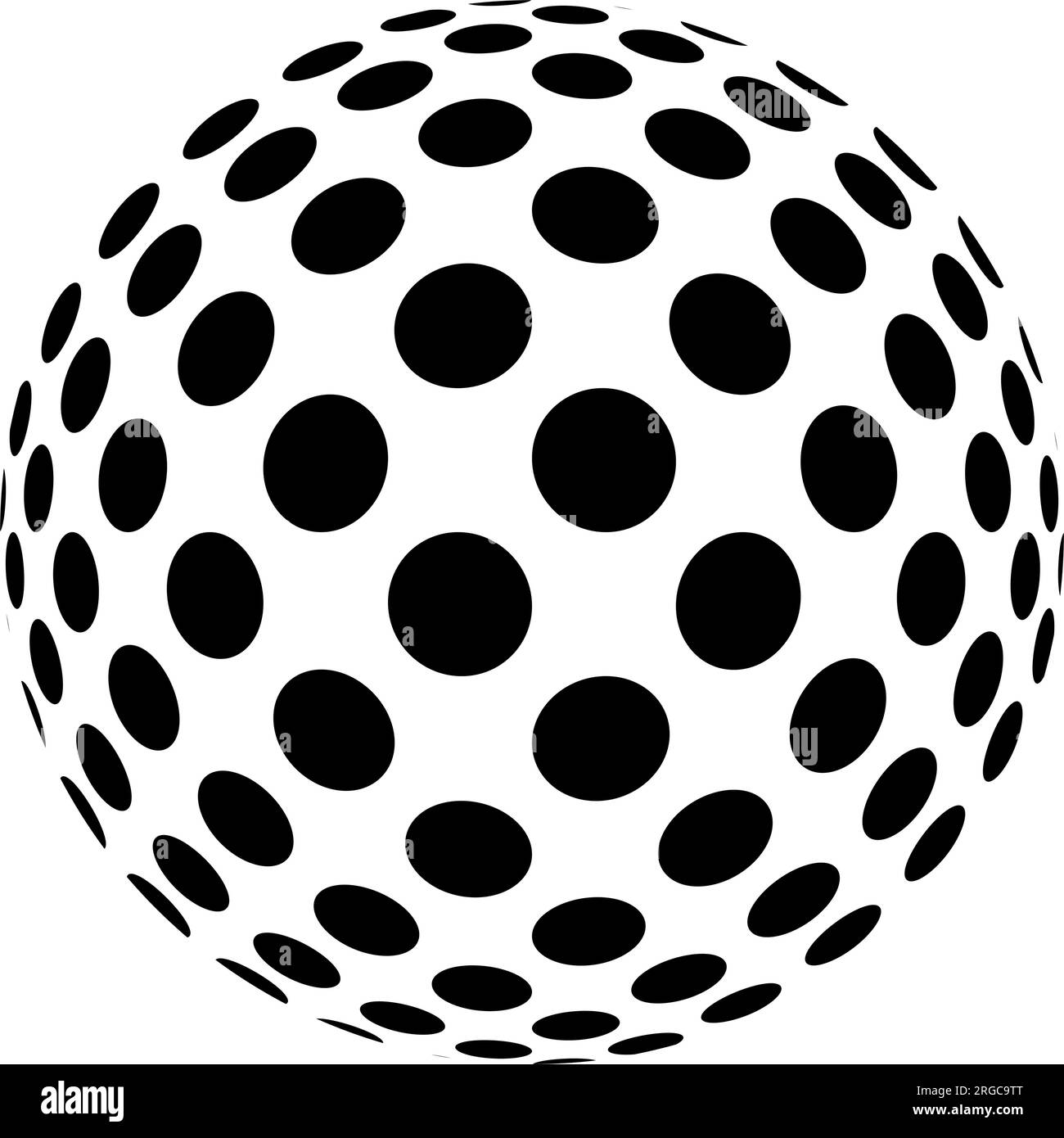 Abstract Decorative Dotted ball isolated. Icon Vector illustration ...
