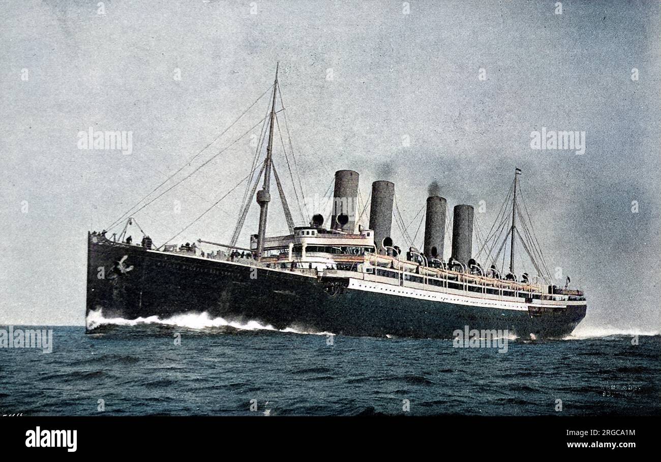 The North German Lloyd Liner 'Kaiser Wilhelm der Grosse' at sea, 1900 ...