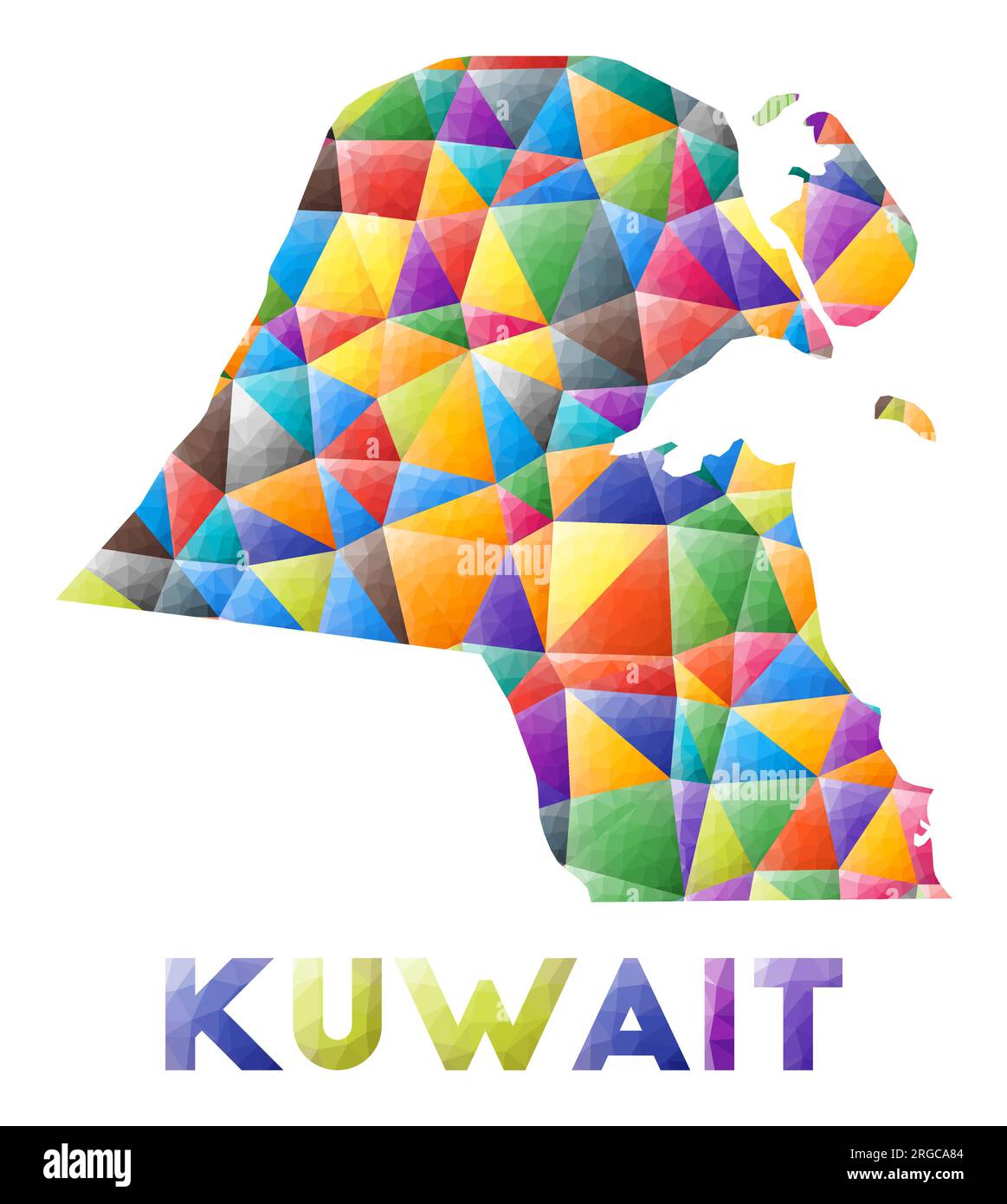 Kuwait digital map Cut Out Stock Images & Pictures - Alamy