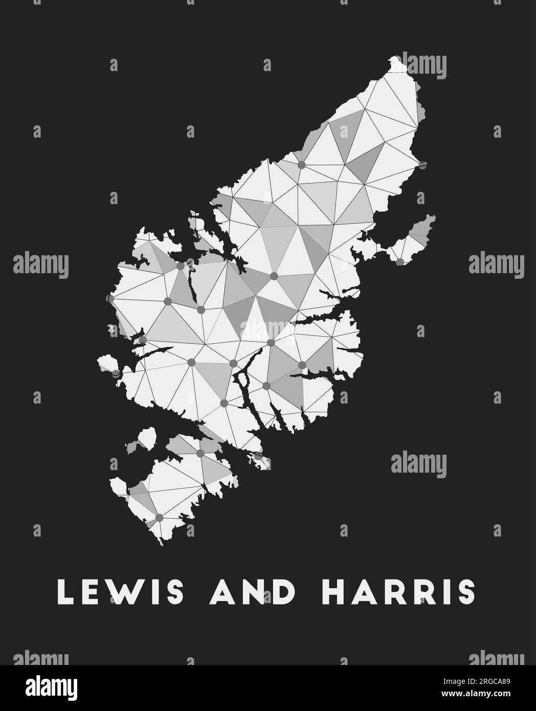 Lewis and Harris - communication network map of island. Lewis and ...