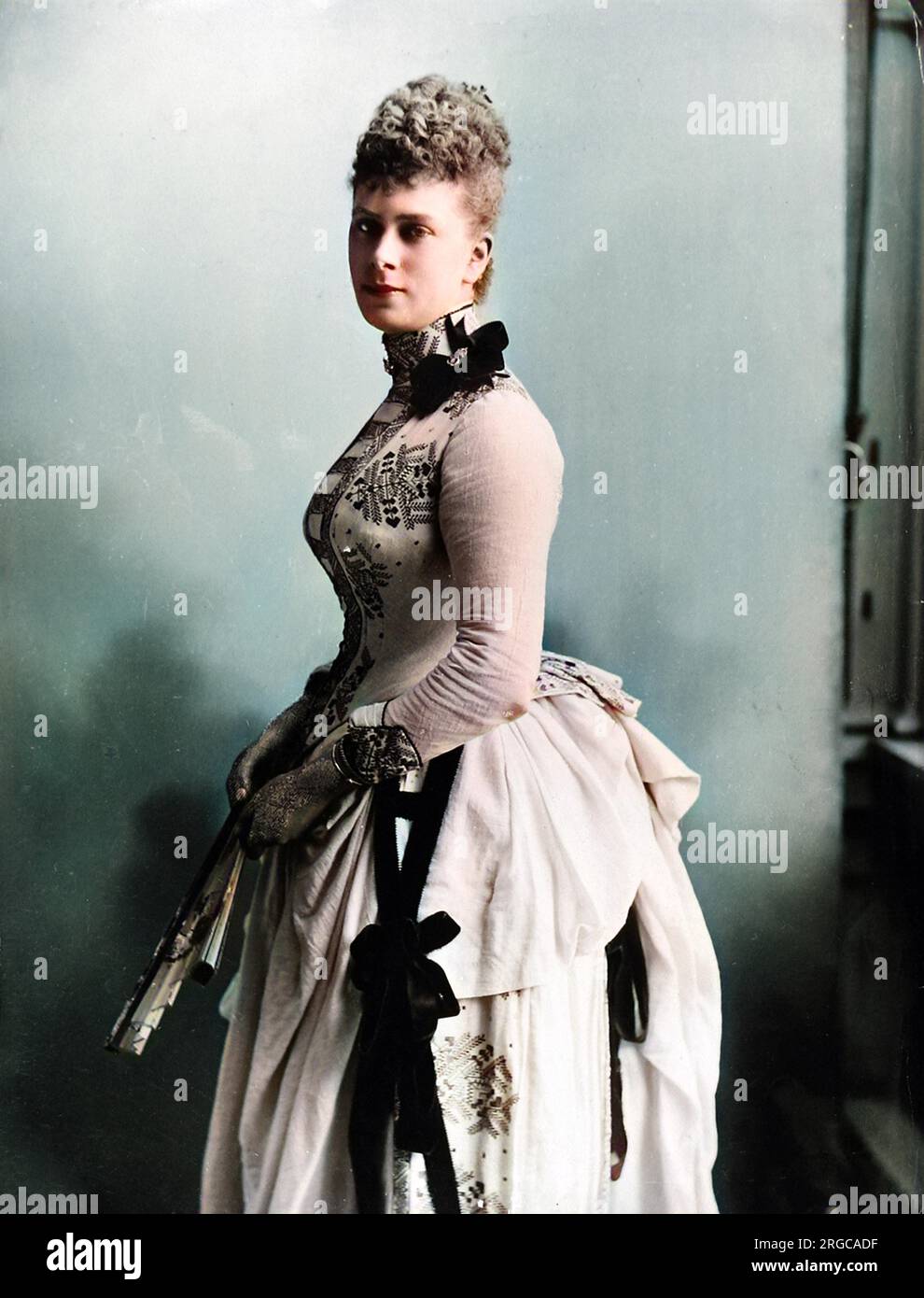 Princess May of Teck (1867 - 1953), later Queen Mary, pictured c.1885. In 1891 she married the ...