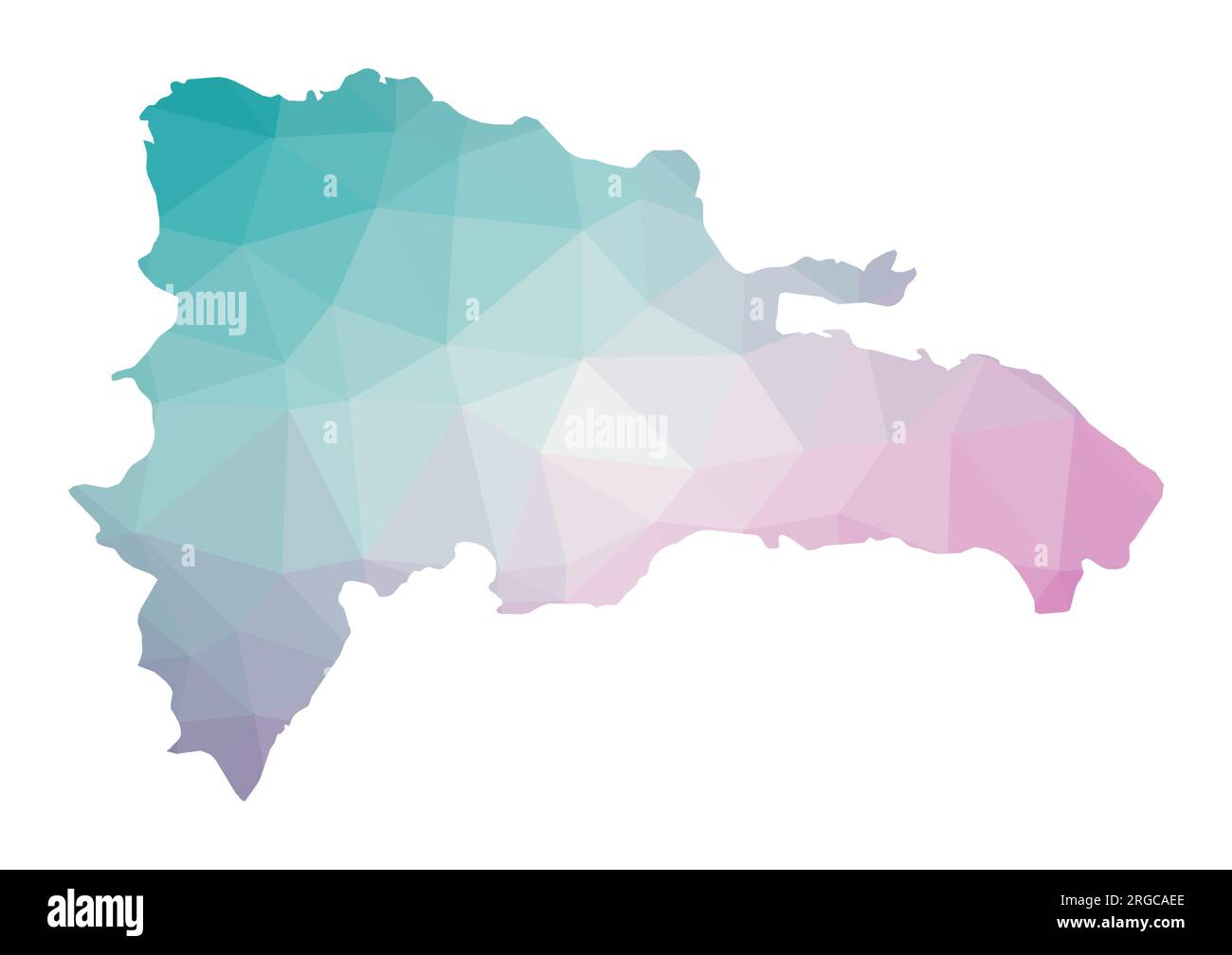 Polygonal map of Dominican Republic. Geometric illustration of the ...