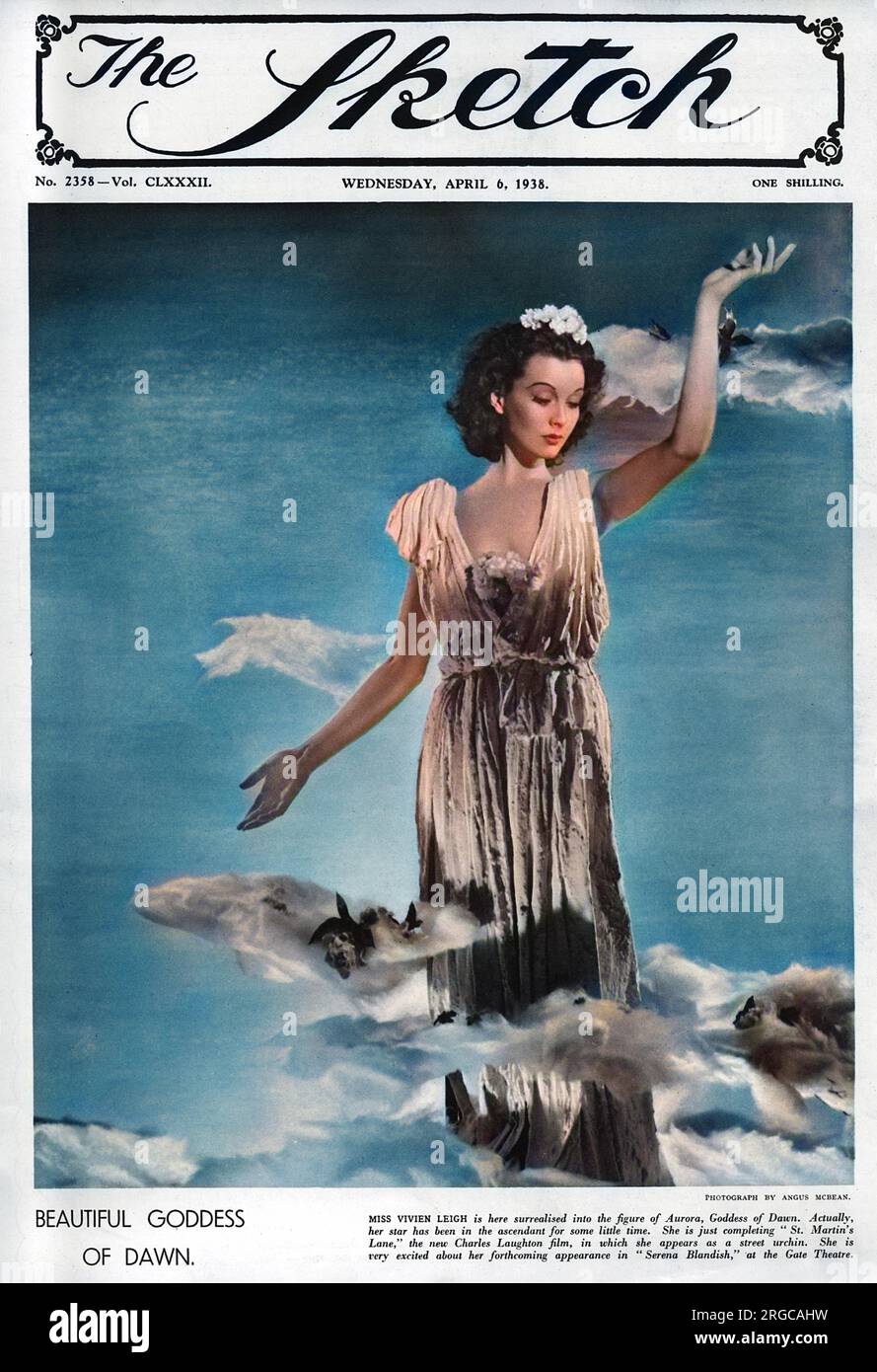 A photographic portrait of actress Vivien Leigh 'surrealised' into the ...