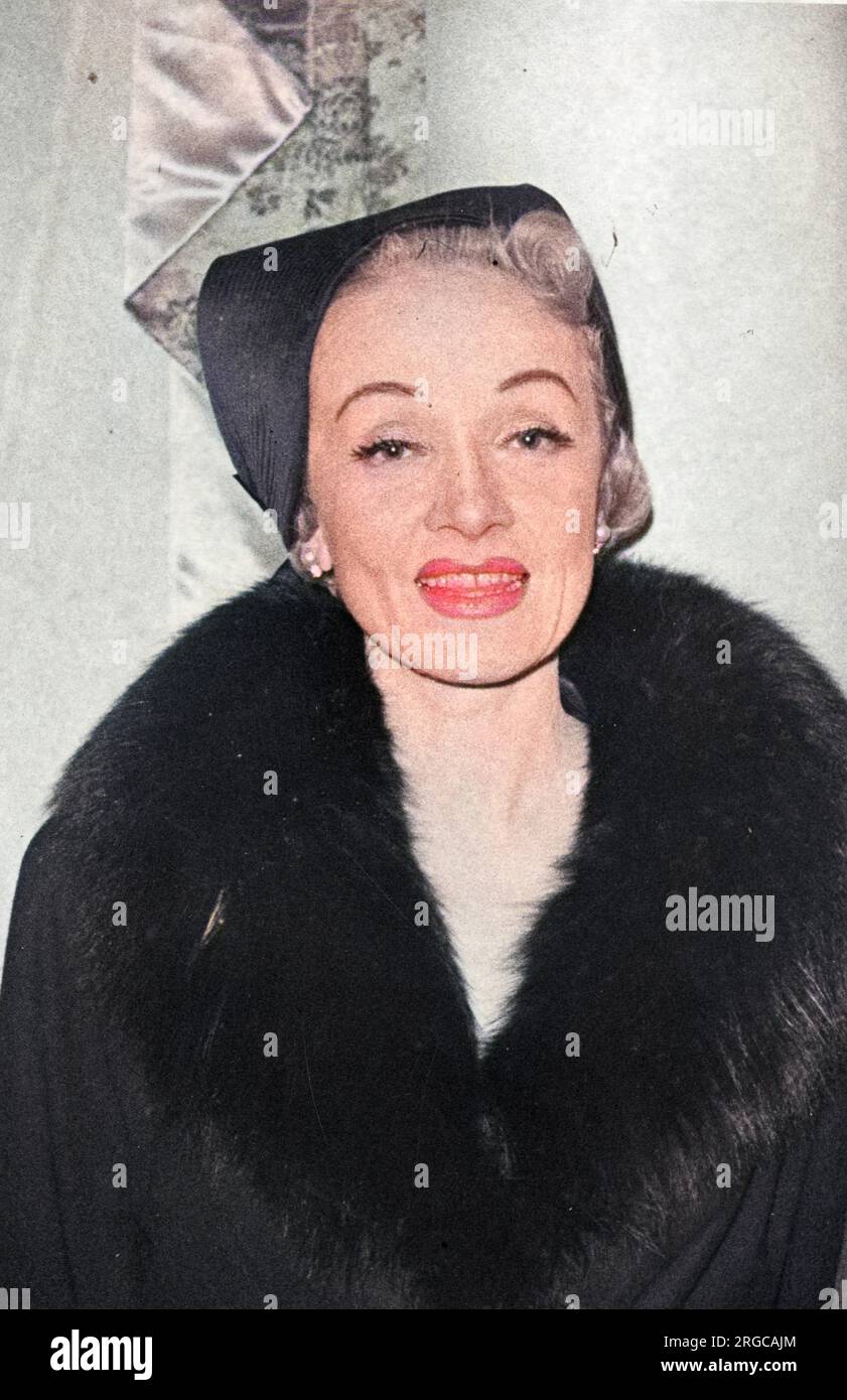 Marlene Dietrich (1901-1992), German actress and singer Stock Photo - Alamy