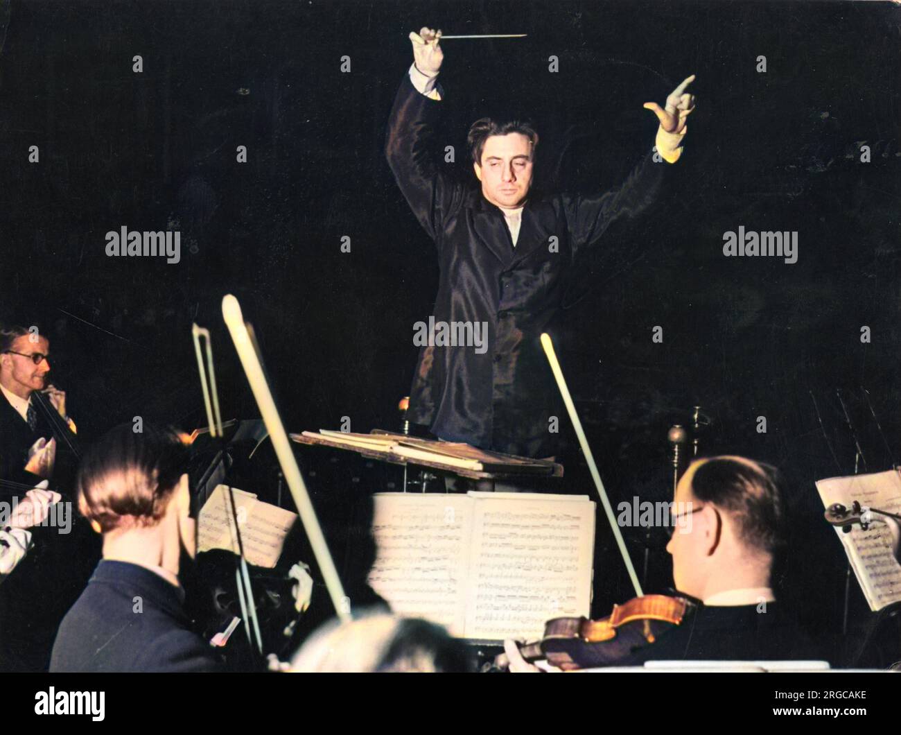 Sir John Barbirolli (1899-1970) English conductor and cellist, here ...