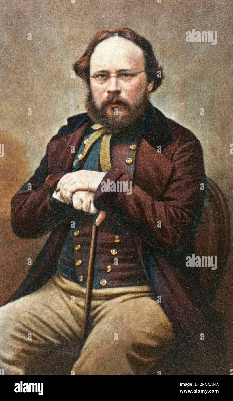 Portrait de Pierre Joseph Proudhon (1809-1865) economiste , philosophe ...