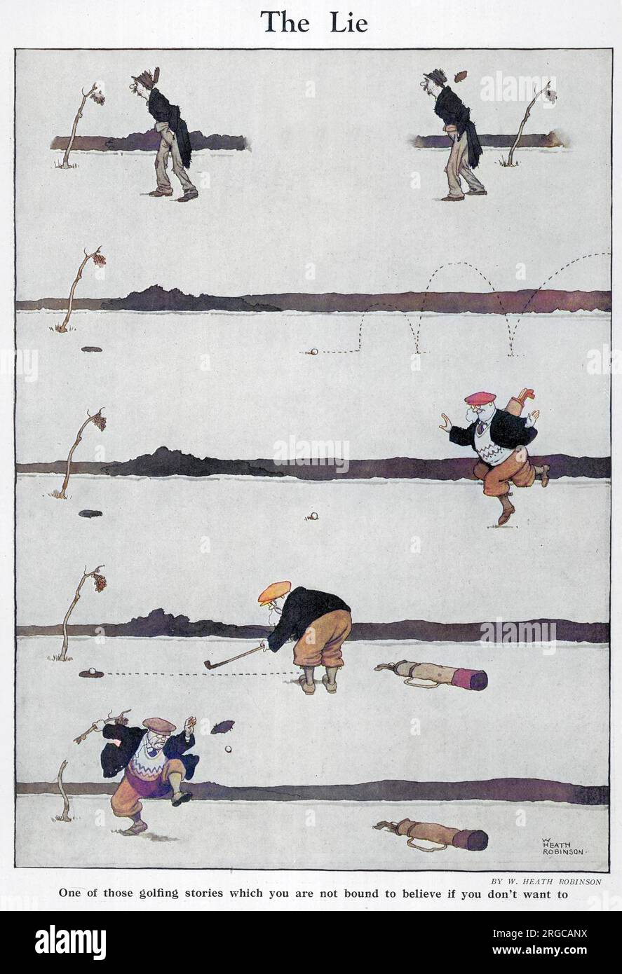 Cartoon, The Lie. One of those golfing stories that you are not bound ...