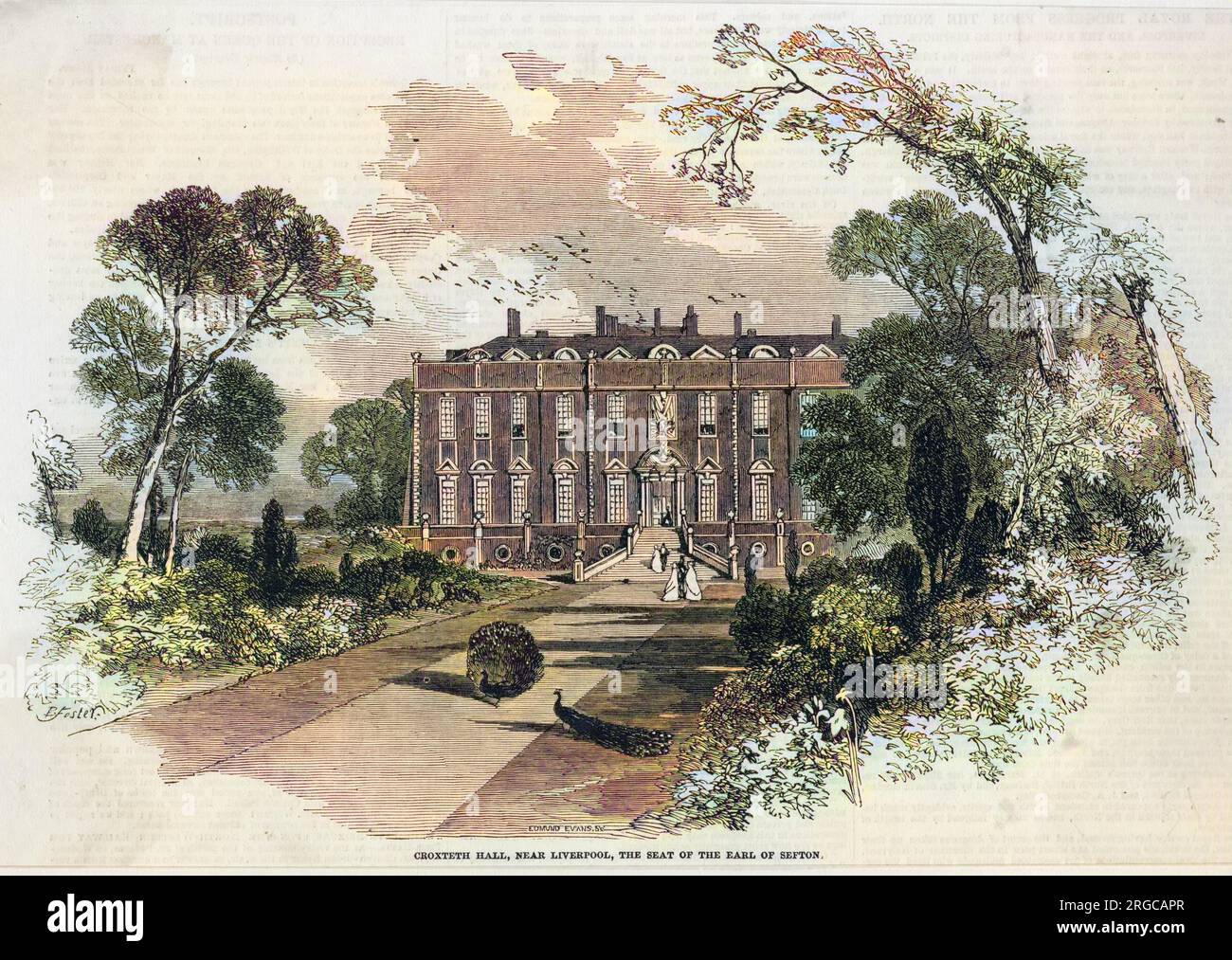 Croxteth Hall, near Liverpool, the seat of the earl of Sefton Stock ...